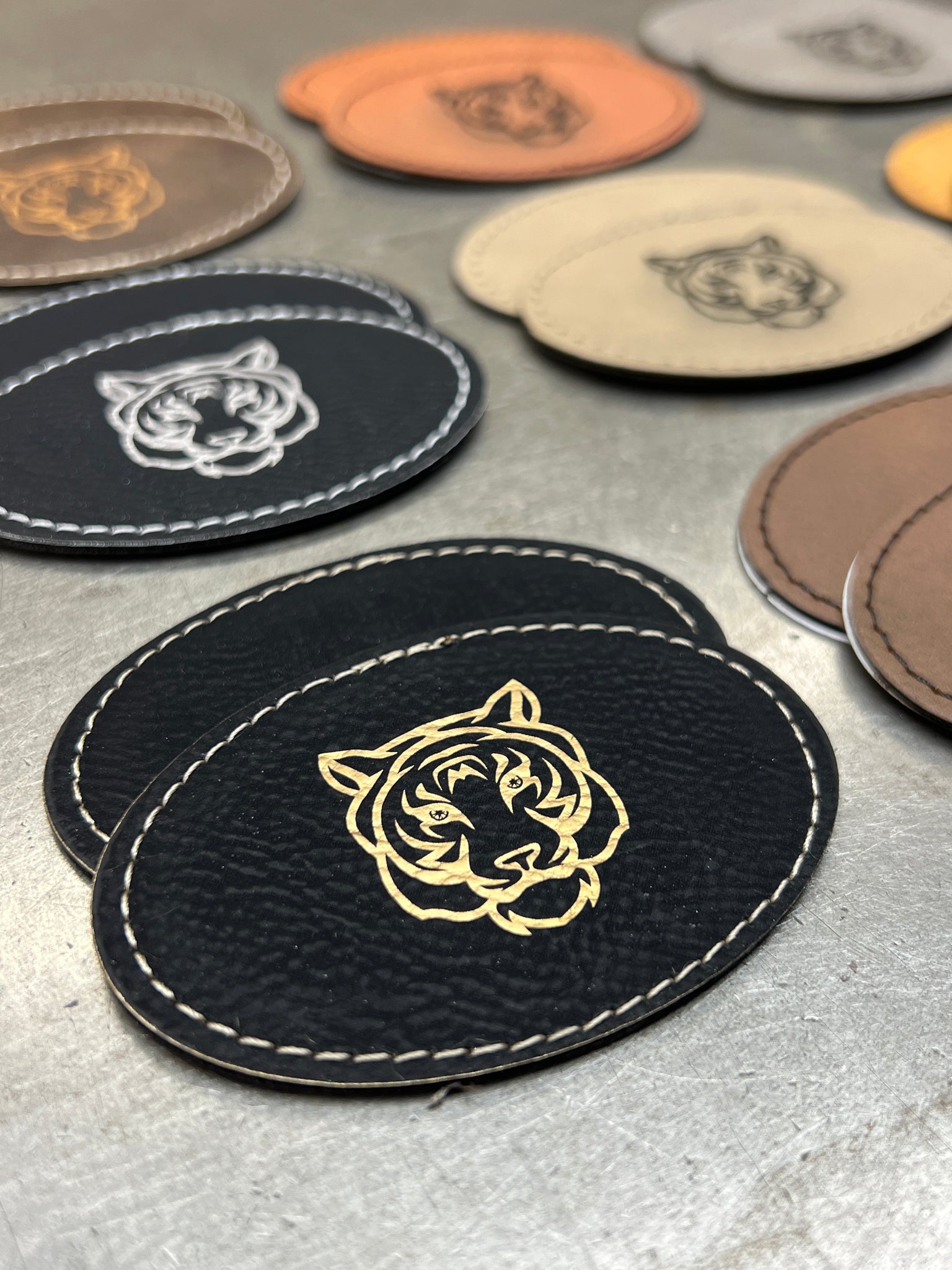 Oval Leatherette Hat Patches w/ Adhesive 2"x3" – LaserBeast Lab