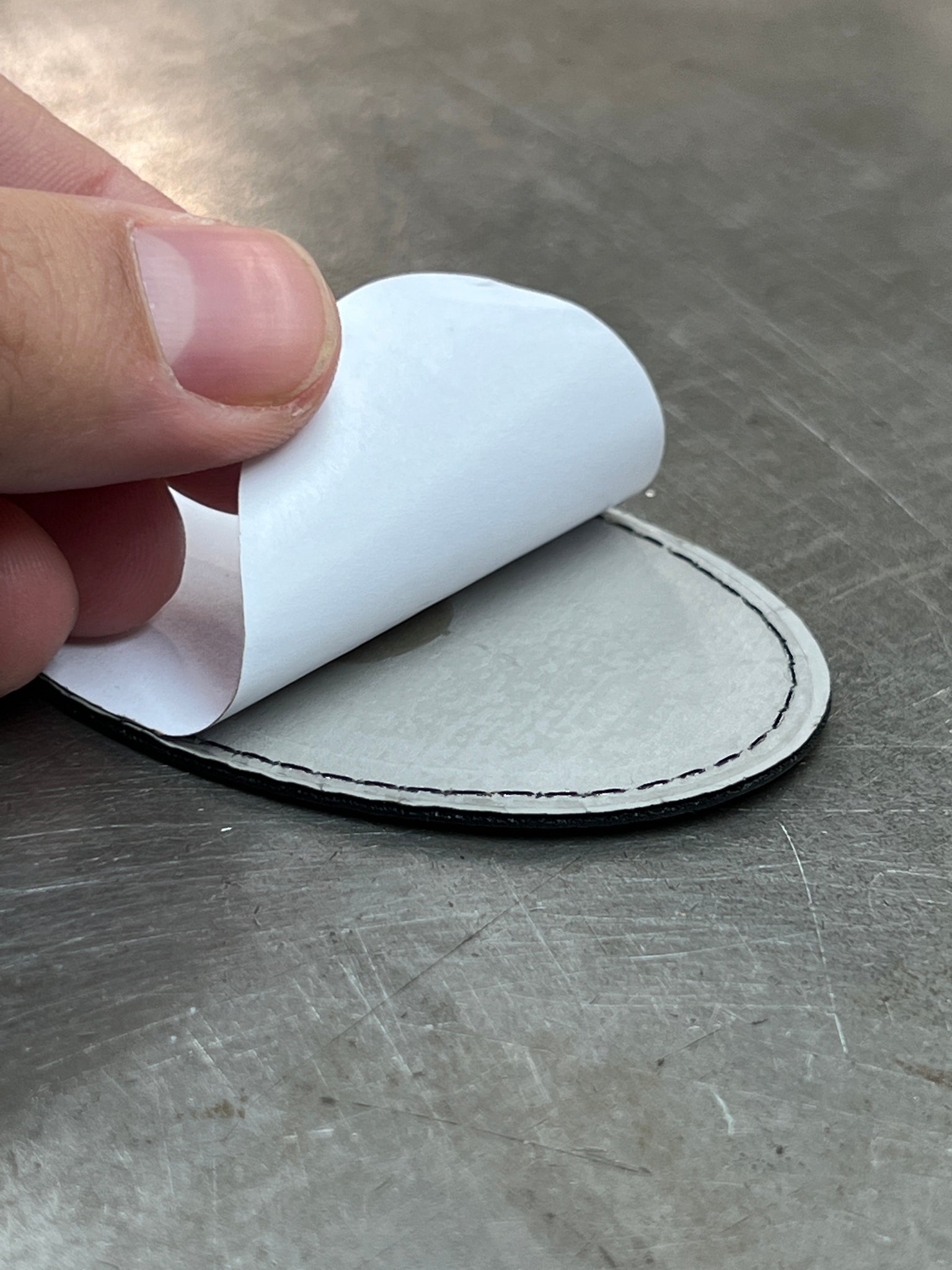 Oval Leatherette Hat Patches w/ Adhesive 2"x3" – LaserBeast Lab