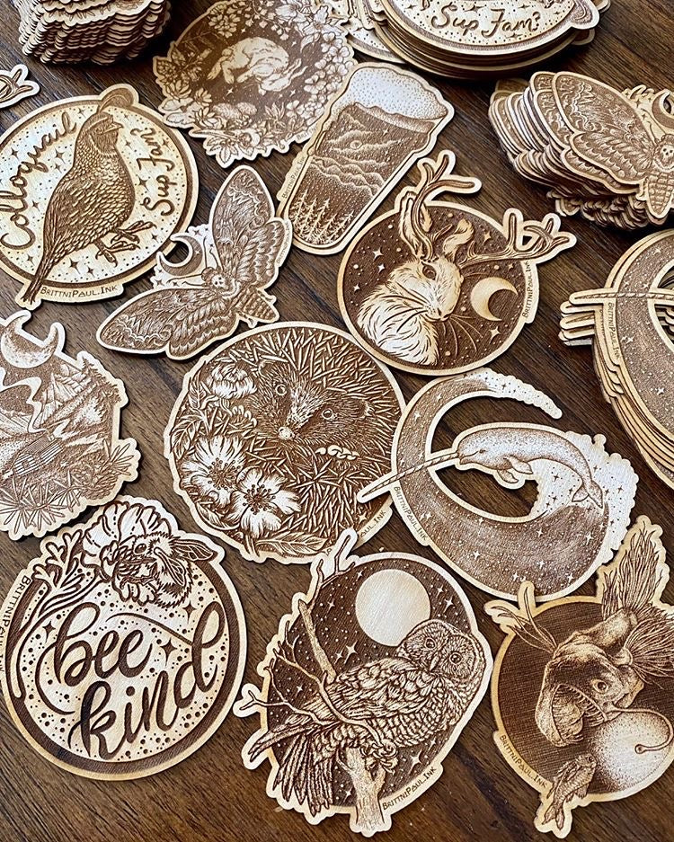 12"x12" Wood Sticker Sheets – LaserBeast Lab